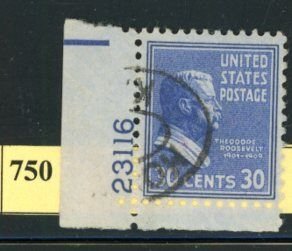 PKStamps - USA - 830 - Used - Plate Number Single #22-750 | United ...