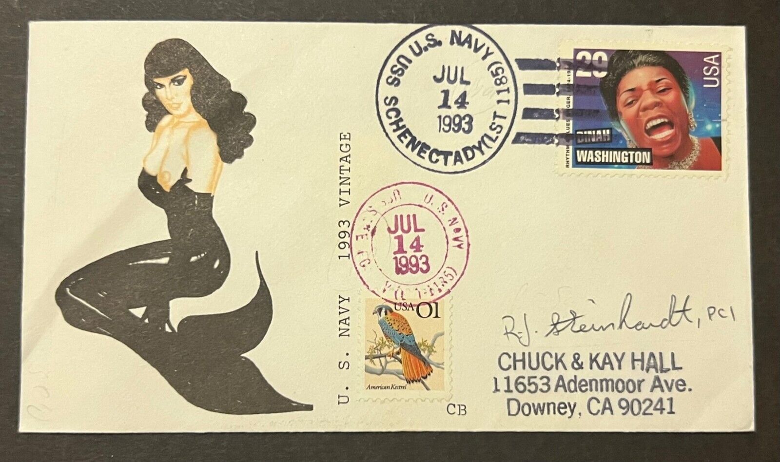 Naval Cover - USS SCHENECTADY LST-1185 JUL 1993 MERMAID/VINTAGE 1993 ...