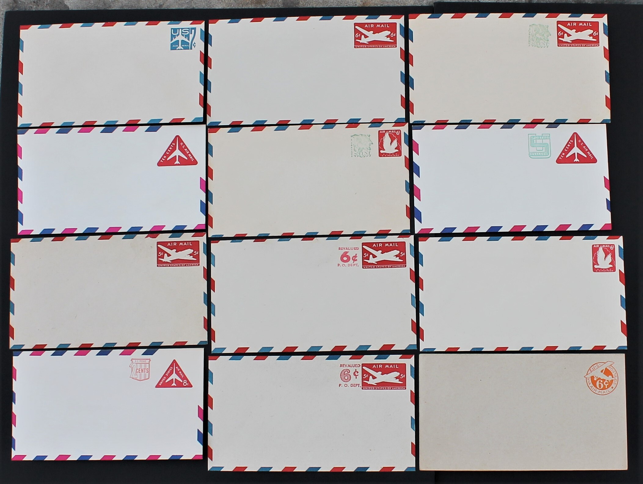 US Postal Stationary Collection Mint Airmail Stamped Envelopes LOT of ...