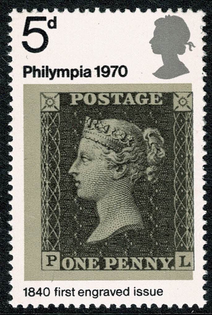 GB 1970 Philympia 5d. SHIFT OF GREY BLACK to right. SG 835 var | Great ...