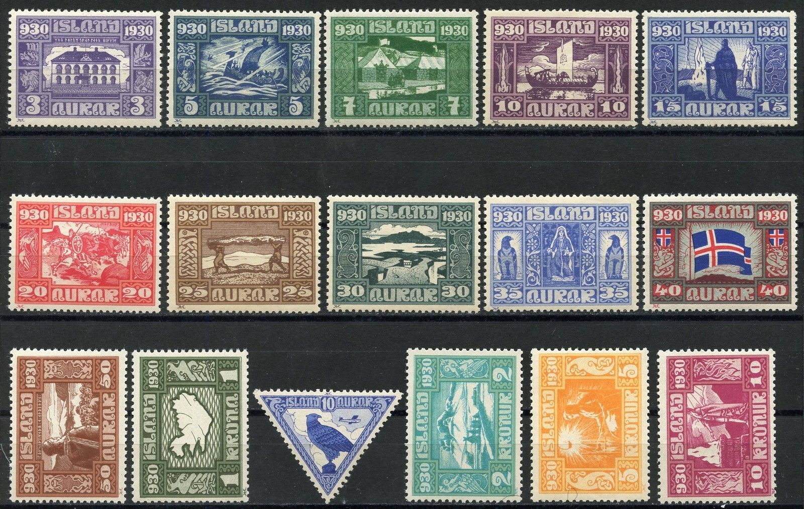 Iceland Parliament Sc#152/66,C3 Facit#173/87 Mint Never Hinged Full ...