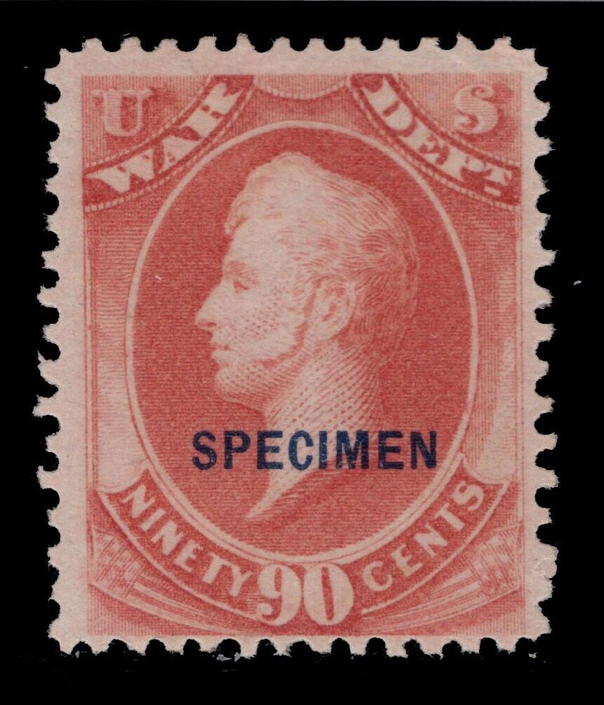 US Stamps #O93S WAR 90c Official Specimen CAT. $1,400 LOT #85008 ...