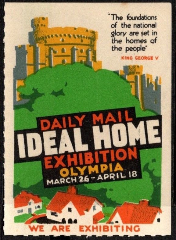 1920 Great Britain Poster Stamp Daily Mail Ideal Home Exhibition ...