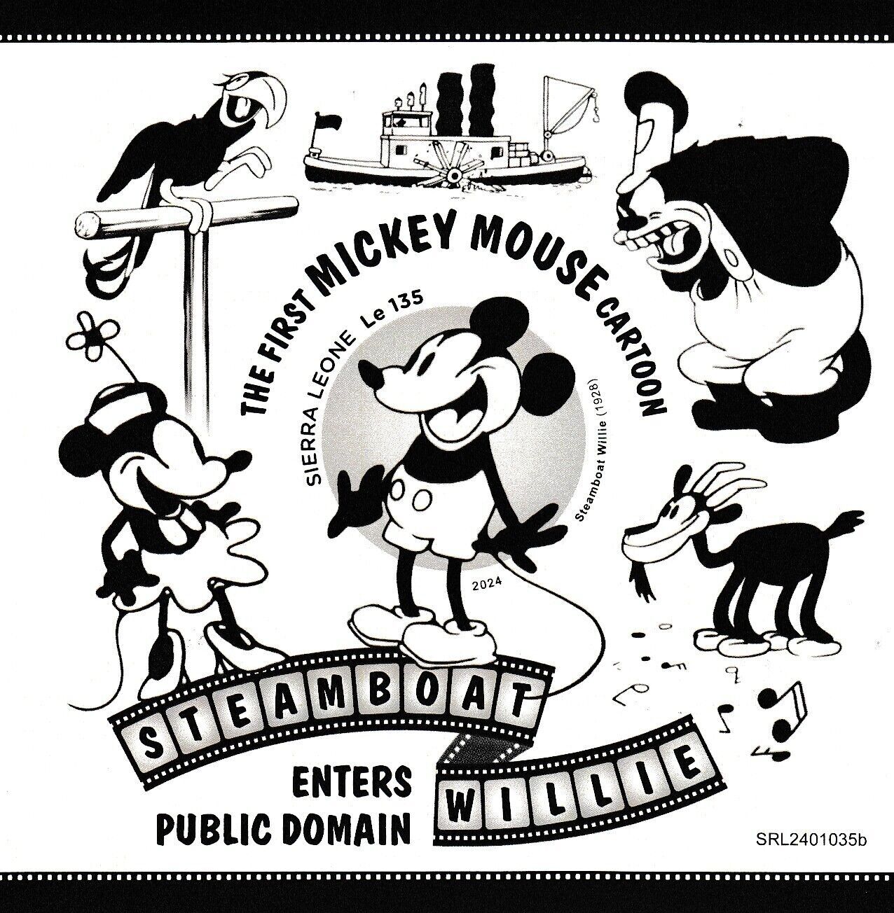 Disney Sierra Leone 2024 the First Animated Design Mickey Mouse IMP S/S ...