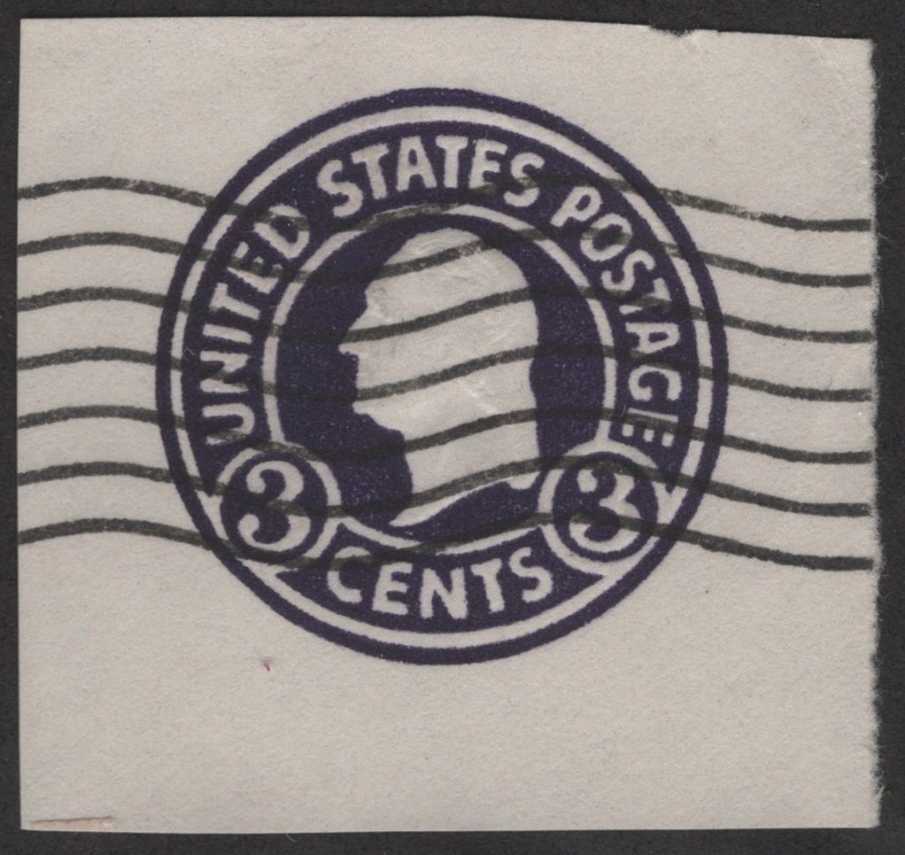 SC#U436b 3¢ Washington Cut Square (1917) Used | United States, Postal ...