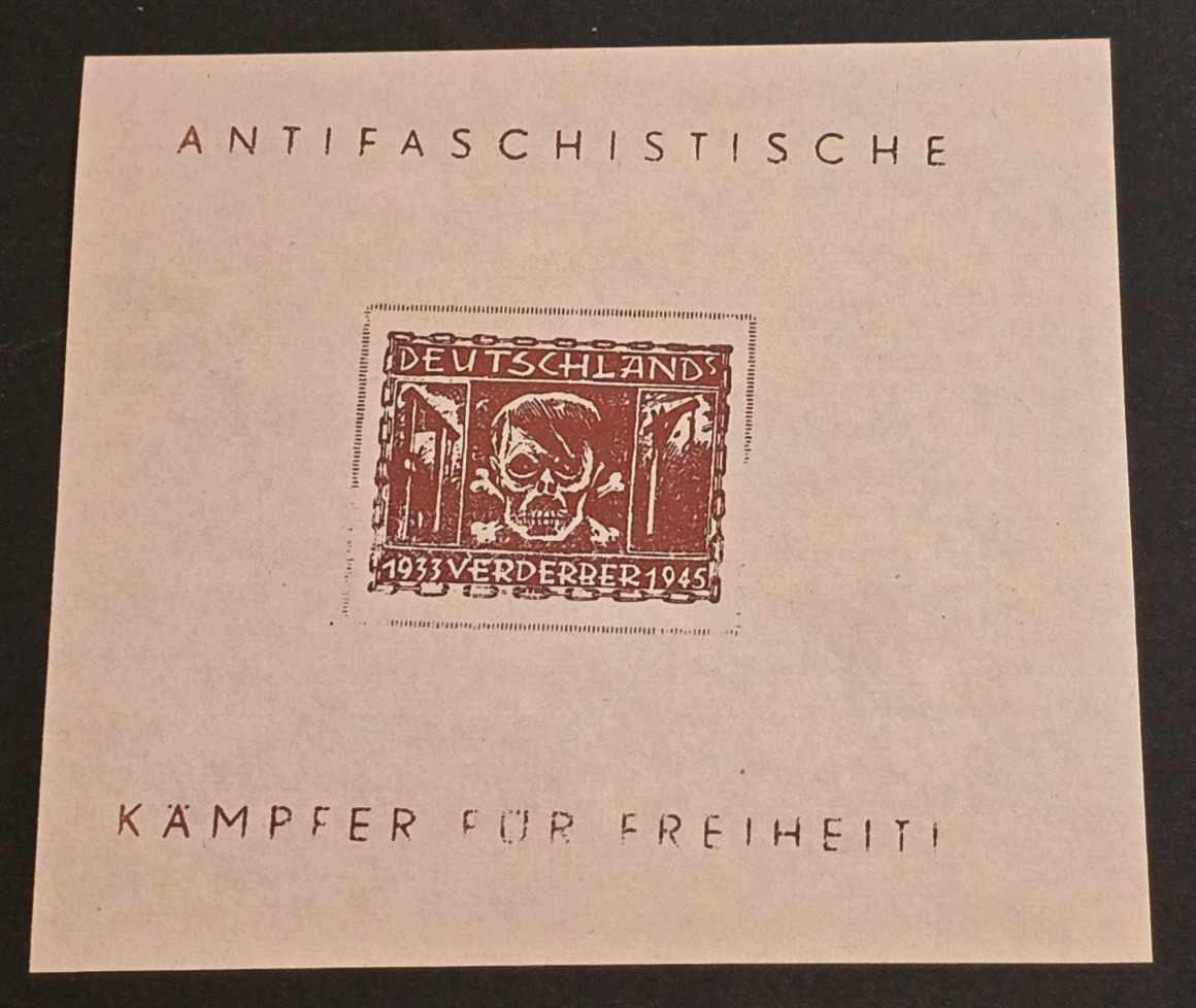 German Third Reich NSDAP Souvenir stamp sheet x 3 Adolf Hitler ...