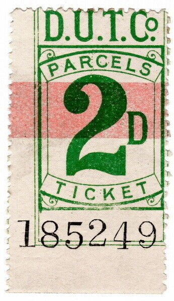 (I.B) Dublin United Tramways Company : Railway Parcel Ticket 2d ...