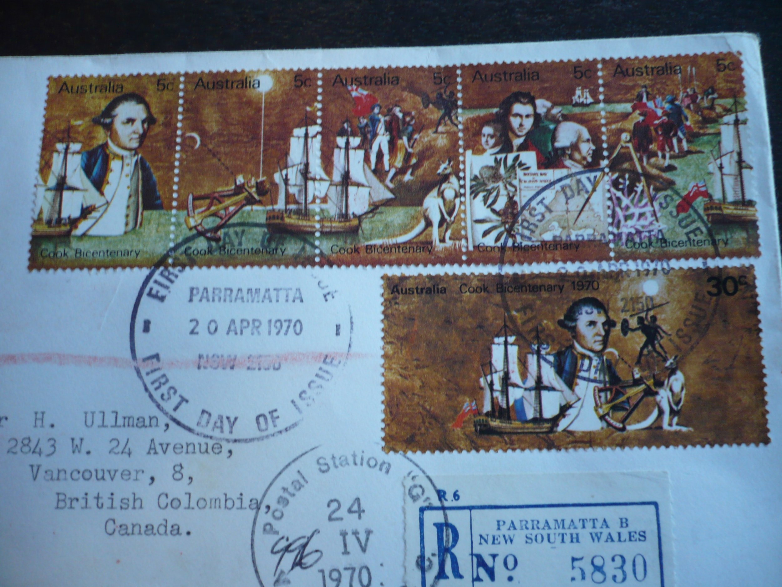 Postal History - Australia - Scott# 477-482 - FDC Set of 6 Stamps ...