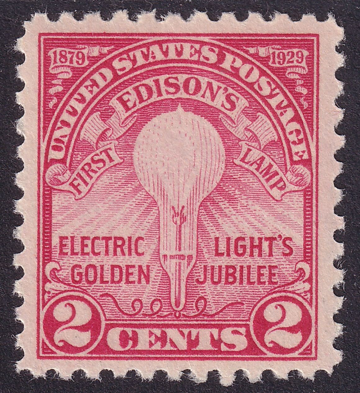 US 654 2c carmine FLAT PERF 11 SINGLE - 1929 - 1P11 | United States ...