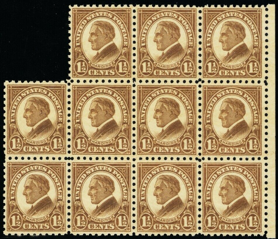 582, Mint VF NH 1 1/2¢ Block of 11 Stamps CV $143.00 - Stuart Katz ...