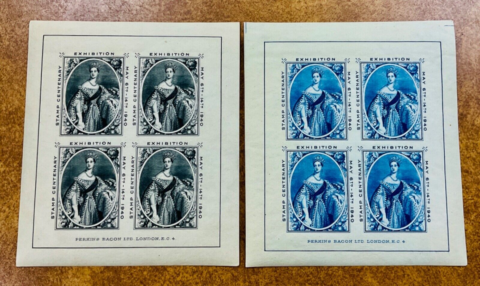 1840- 1940 Stamp Centenary Exhibit Stamp Show - Mini Sheets ~ Perkins ...