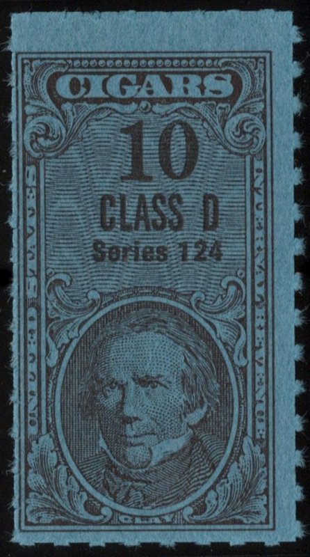 TC2545a Series 124: Class D Cigar Revenue Stamp: 10 Cigars (1954) NGAI ...