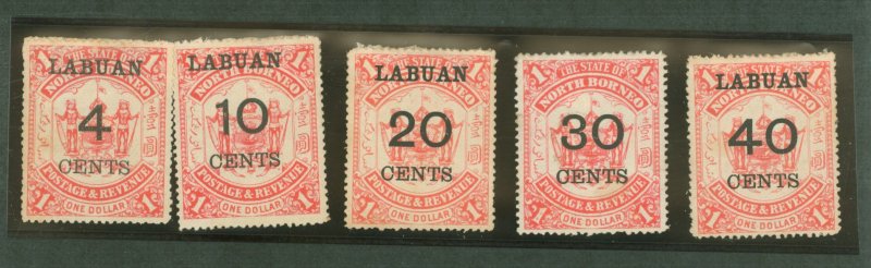Labuan #58-62 Single | Asia - Malaysia, General Issue Stamp / HipStamp