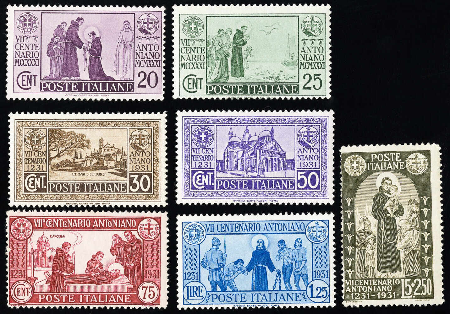 Italy Stamps # 258-64 MLH VF Scott Value $84.00 | Europe - Italy ...