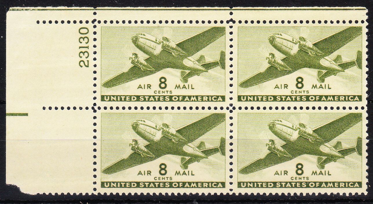 MOstamps - US Scott #C26 Mint OG NH Plate Block of 4 - Lot # HS-E833 ...