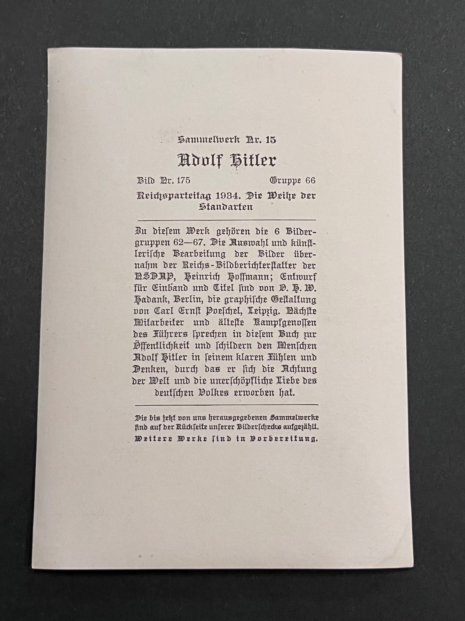 WWII WW2 German Third Reich Adolf Hitler w Rudolf Hess Photo Cigarette ...