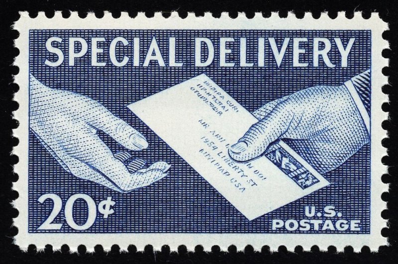 US E20 MNH VF 20 Cent Special Delivery "Hands and Letter" | United ...