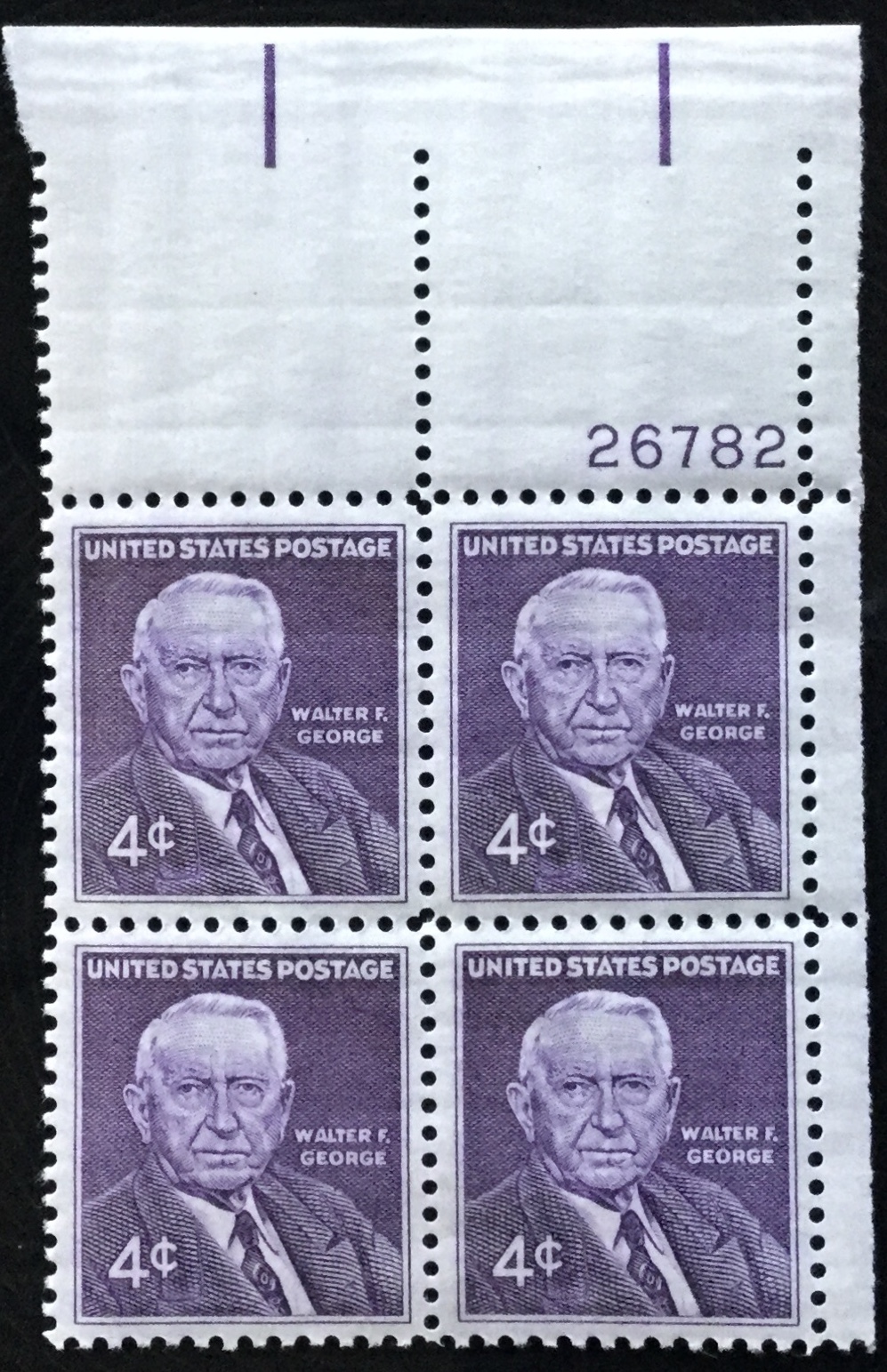 US #1170 MNH UR Plate Block of 4 William F George SCV $1.00 L23 ...