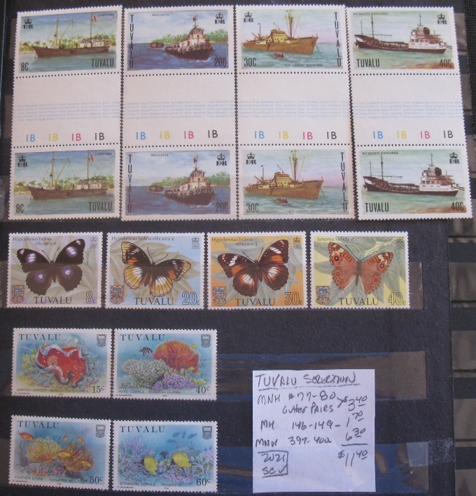 Tuvalu Selection- SCV=$11.40 | Australia & Oceania - Tuvalu, Stamp ...