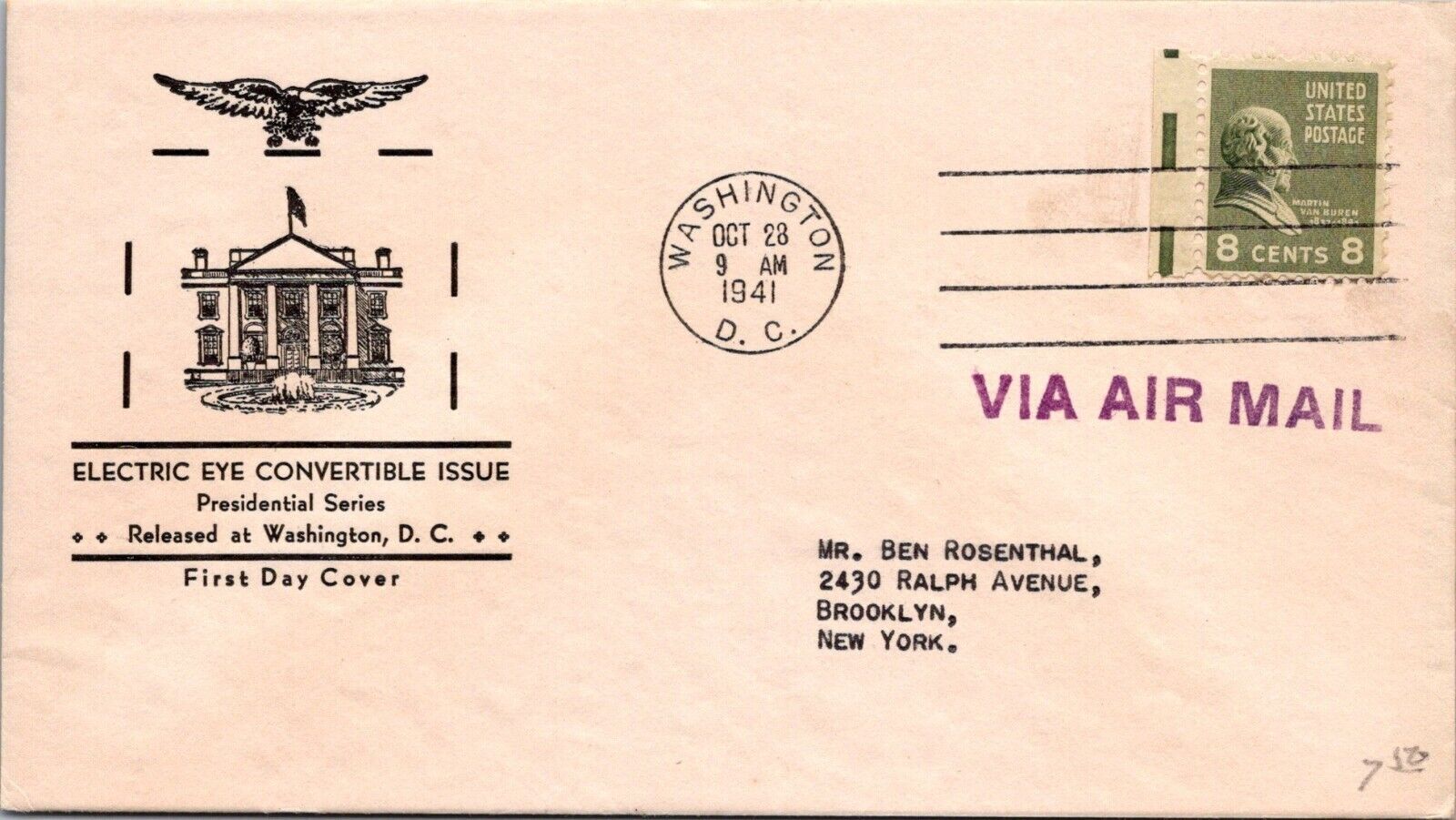 FDC 1941 SC #813 Presidential Series - Washington DC - Single - J6339 ...