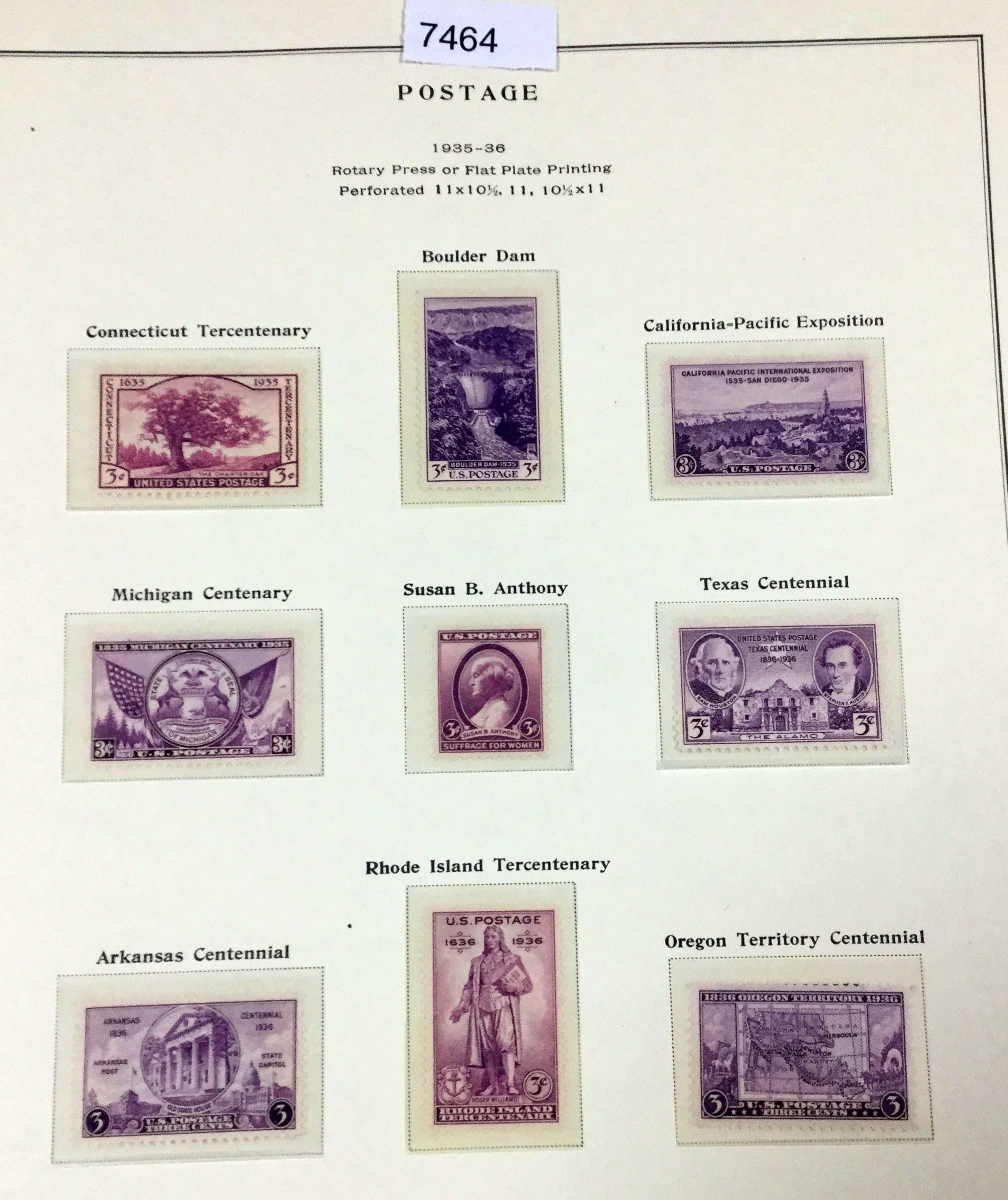 US Stamps 1935-1936 Mint OG NH Collection LOT #7464 | United States ...