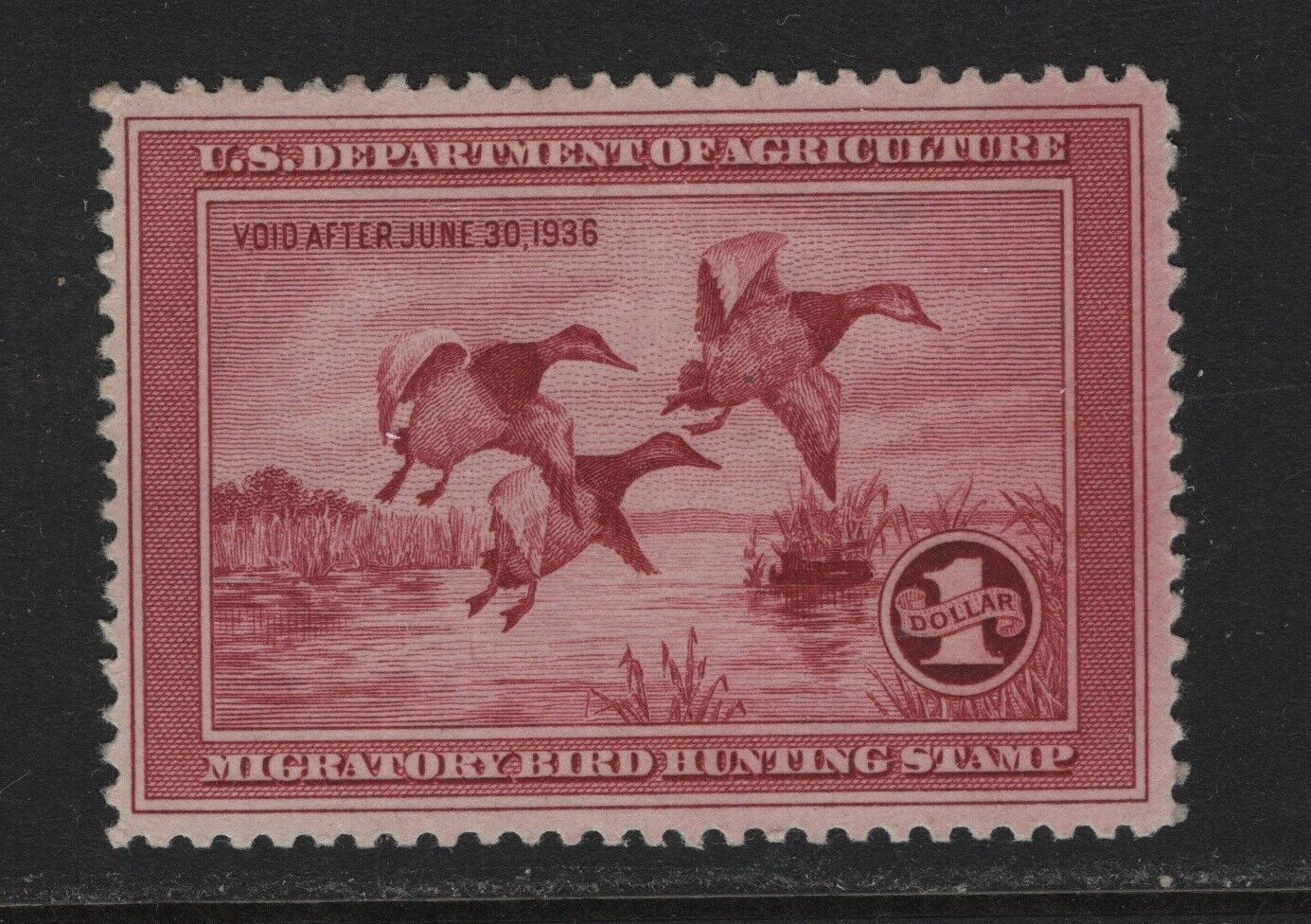 RW2 VF original gum mint lightly hinged nice color cv $ 375 ! see pic ...