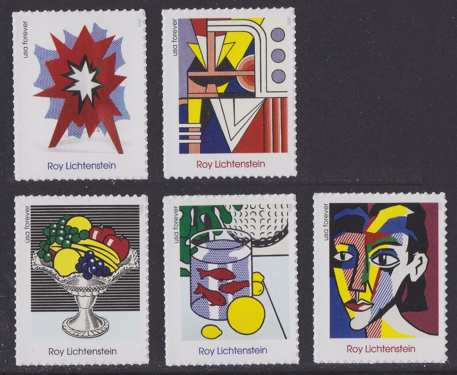 US 5792-5796 Roy Lichtenstein F set 5 MNH 2023 | United States, General ...