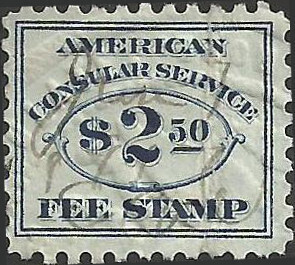 # RK12 USED Embossed Cancel FAULT | United States, Revenues - Consular ...