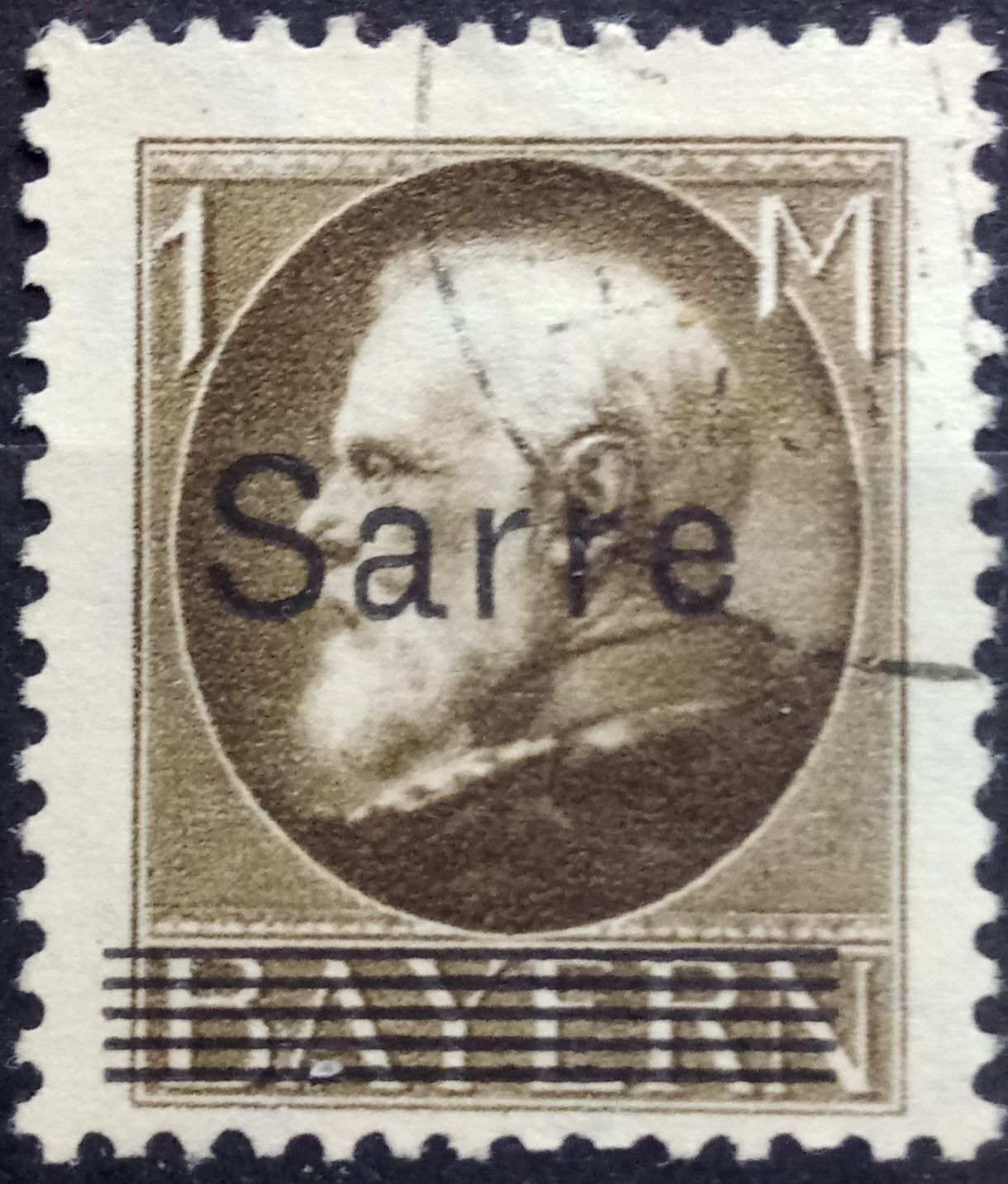 Germany Saar Scott 35 1920 Used Overprint Bavarian 1914-16 stamp Scott ...