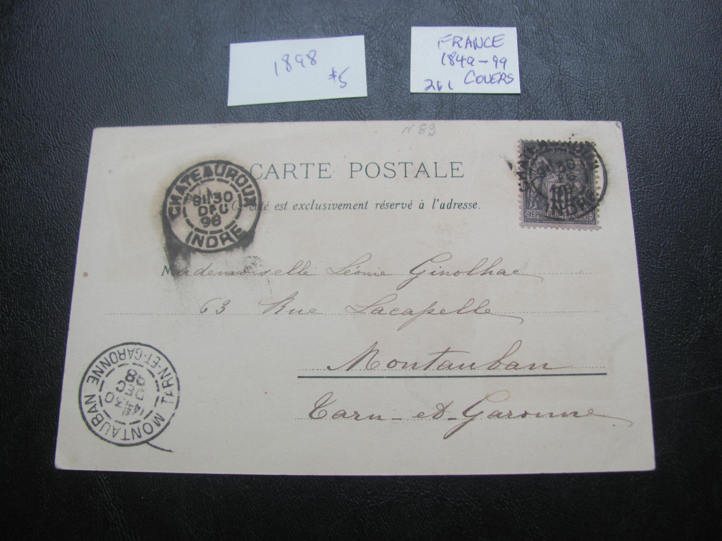 France 1898 Postcard Very Nice and Clean VF (261) | Europe - France ...