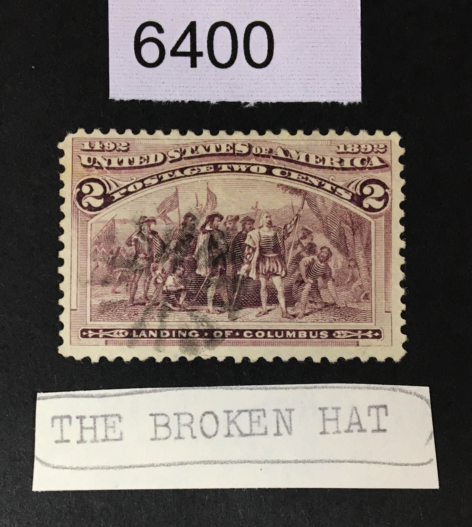 US # 231 VAR. Broken HAT Used CAT. $ LOT #6400 | United States, General ...