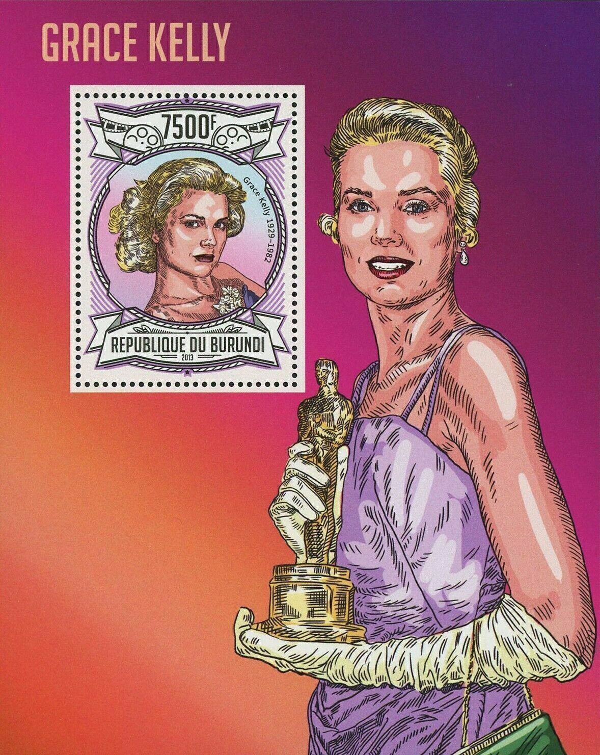 Grace Kelly Stamp American Actress Famous Woman S/S MNH #3067 / Bl.337 ...