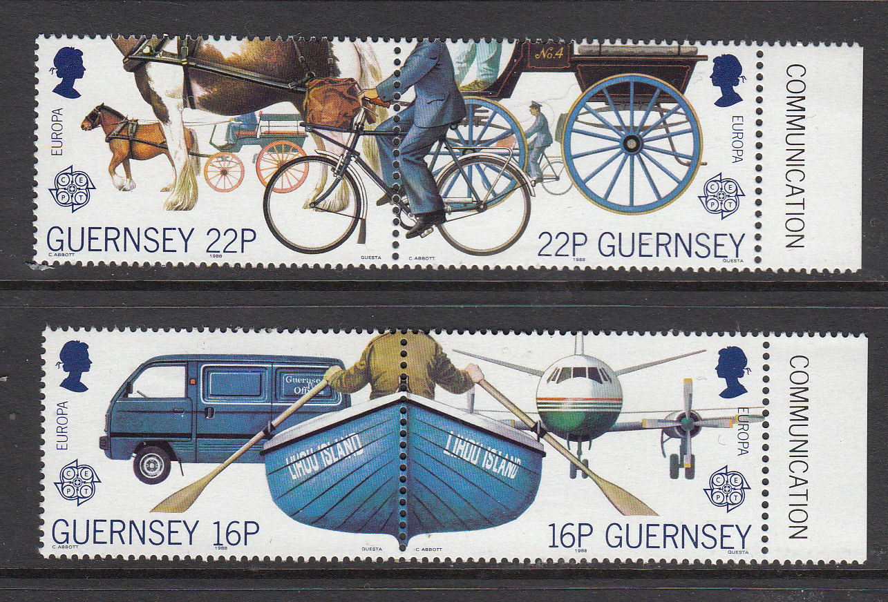 Guernsey - 1988 Europa Transport, set 4, unmounted mint NHM | Great ...