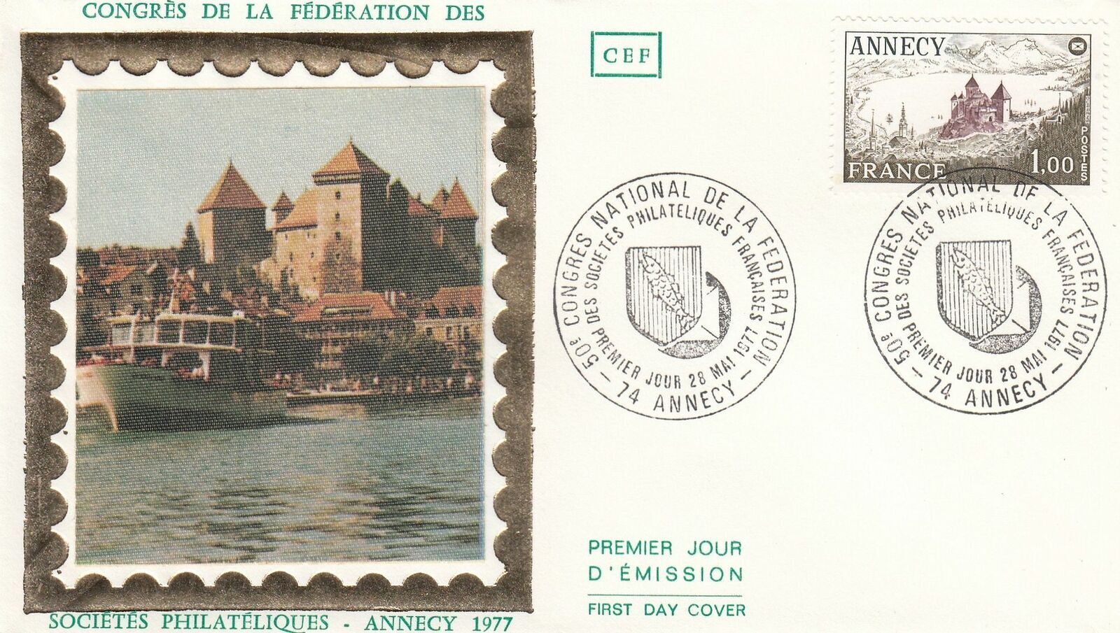 France Scott 1541 FDC - 1977 Philatelic Federation Congress | Europe ...
