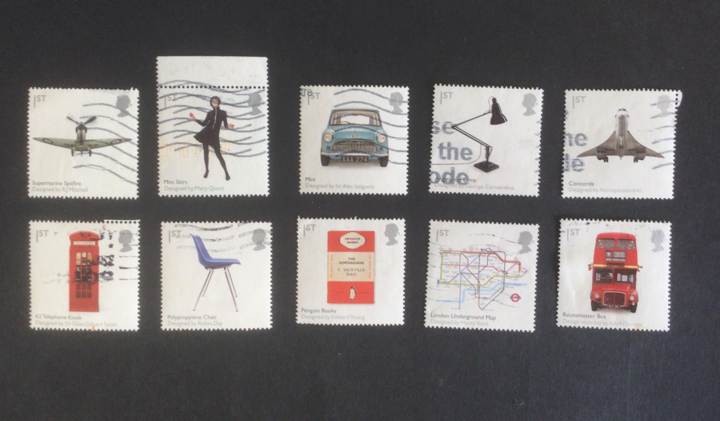 GB 2009. British Design Classics. Set of 10 used stamps. | Great ...