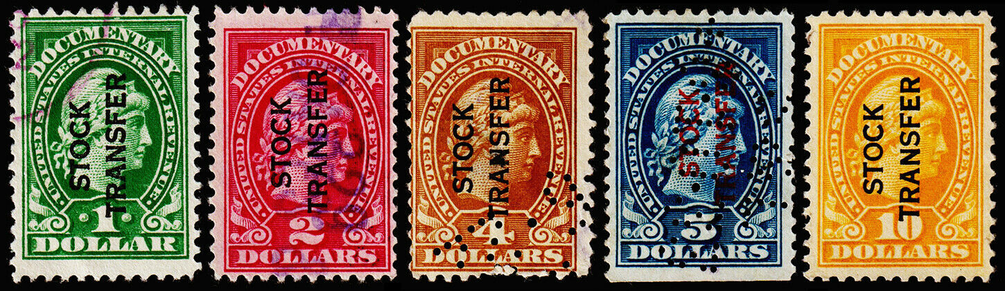 United States Scott RD12-RD13, RD15-RD17 (1918) Used/Mint F, Cat Value ...