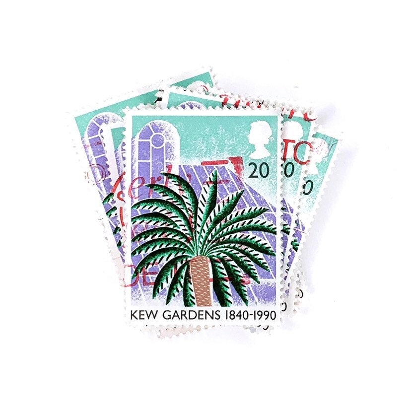 10 x Kew Gardens, used, British postage stamps all off paper - 1990 ...