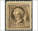 USA 1940 Mint SC863 Samuel L. Clemens (Mark Twain) Dark brown 10 Cent ...