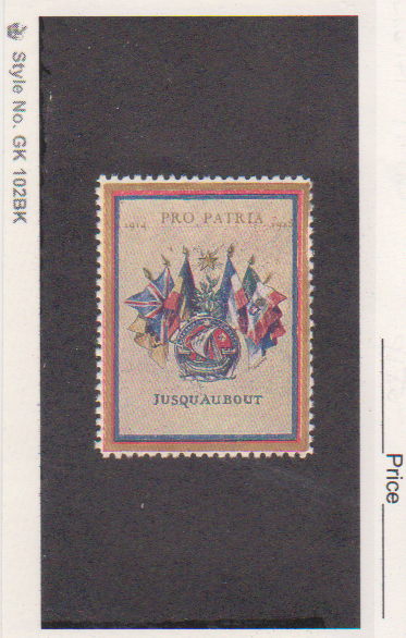 France WWI 6 Flags Pro Patria Jusquaubout Stamps Vignette Poster Stamp ...