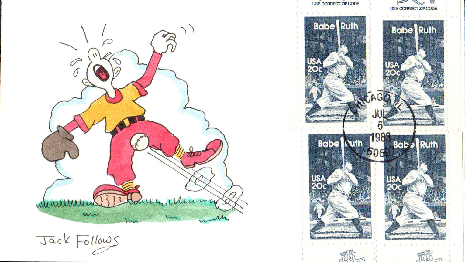 #2046 Babe Ruth Zip Round Robin Follows FDC | United States, General ...