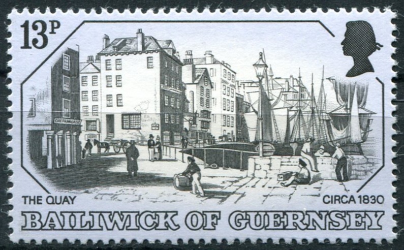 Guernsey Sc#160 MNH, 13p multi, Old Guernsey Prints (1st series) (1978 ...