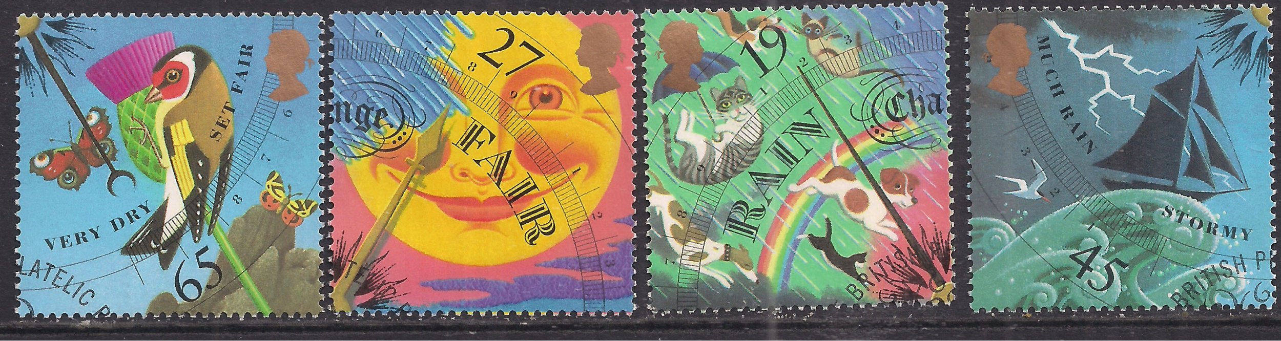 GB 2001 QE2 Set Weather SG 2197 - 2200 ex fdc ( AA358 ) | Great Britain ...