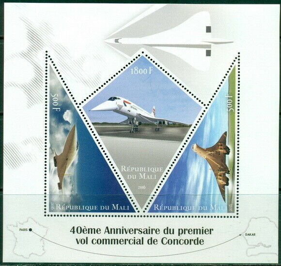 2016 40th anniversary first commercial flight Concorde #1 3 values ...
