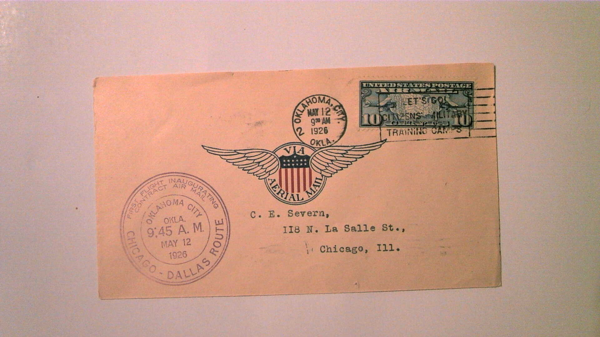 US First Flight Cover: 1926 Oklahoma City OK | United States, Postal ...