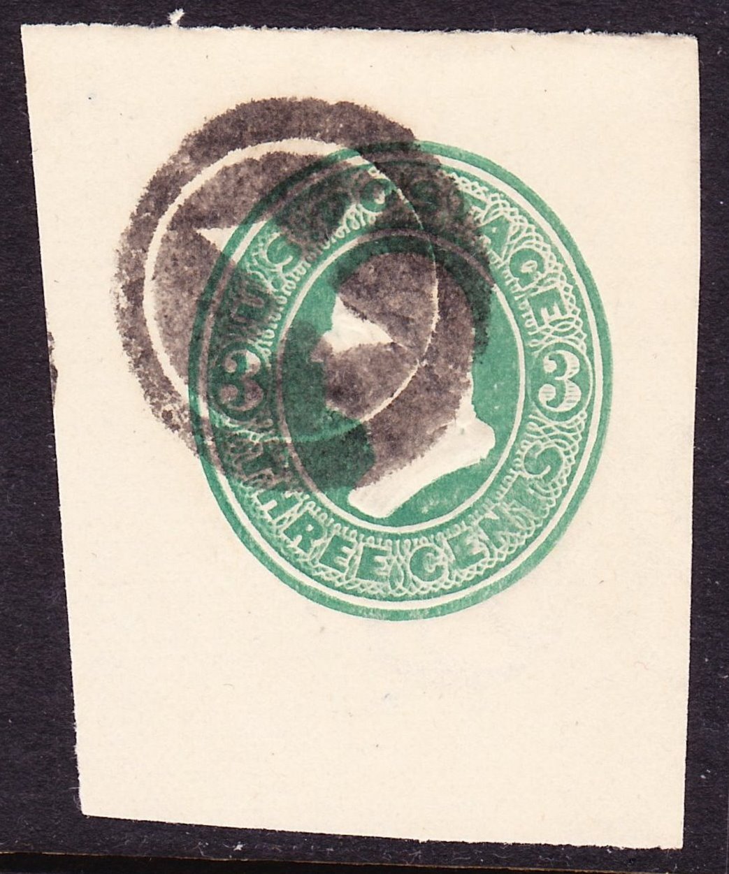 Scott U163, Used, 3c Cut Square with Negative "X" in Ring Fancy Cancel ...