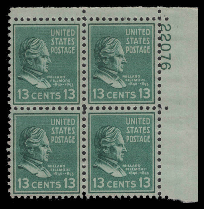 US Scott #818 Plate Block OG MNH eGRADED With Certificate Gem 100 ...