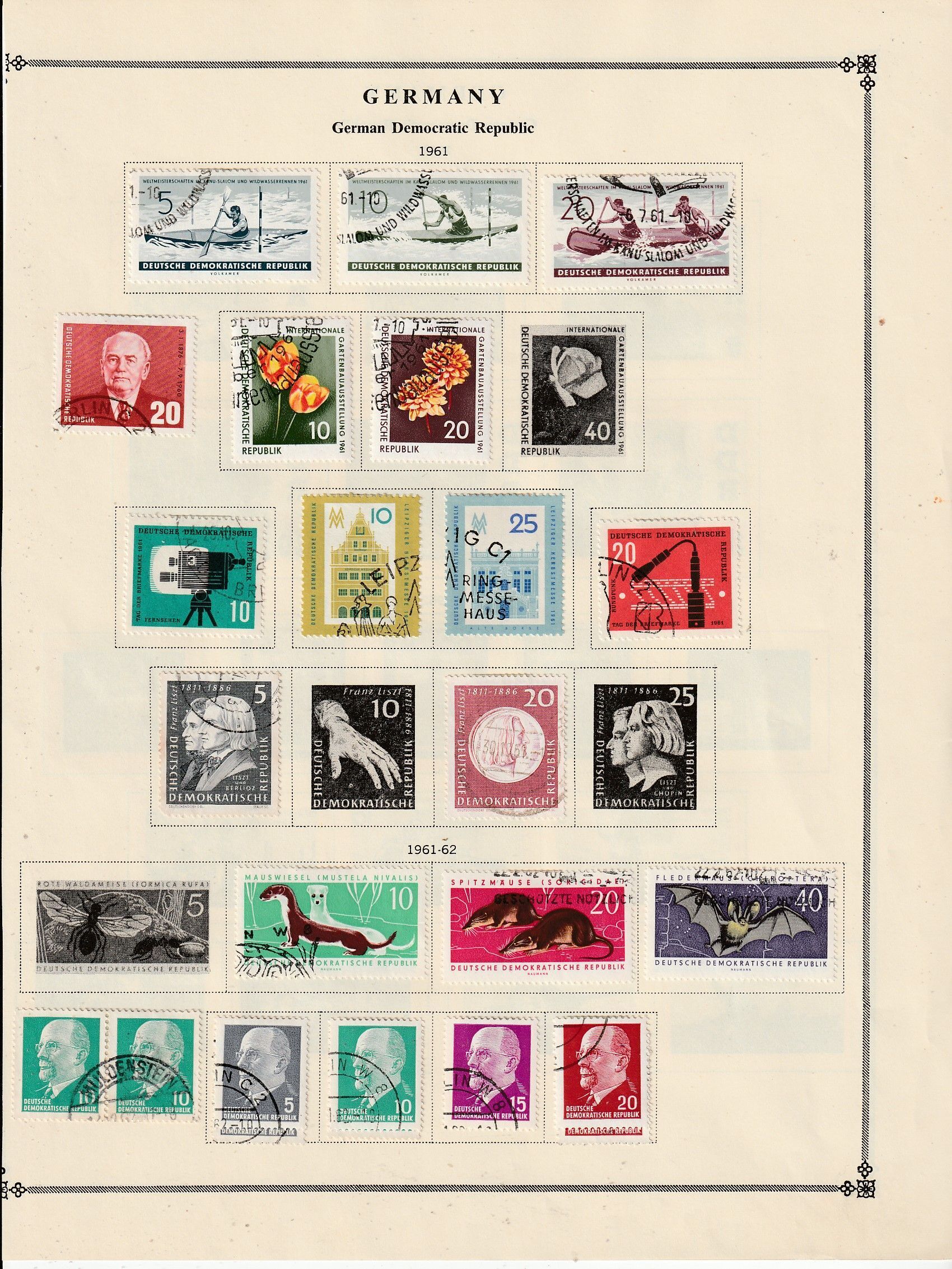 Germany DDR Collection B - 6 Scans - All the stamps are in the scans ...