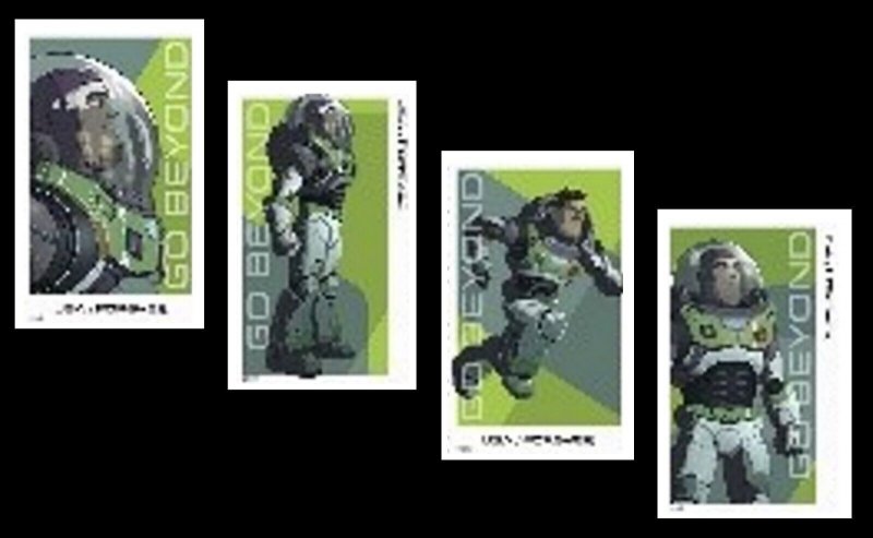 US 5709a-5712a Go Beyond Buzz Lightyear imperf NDC set (4 stamps) MNH ...