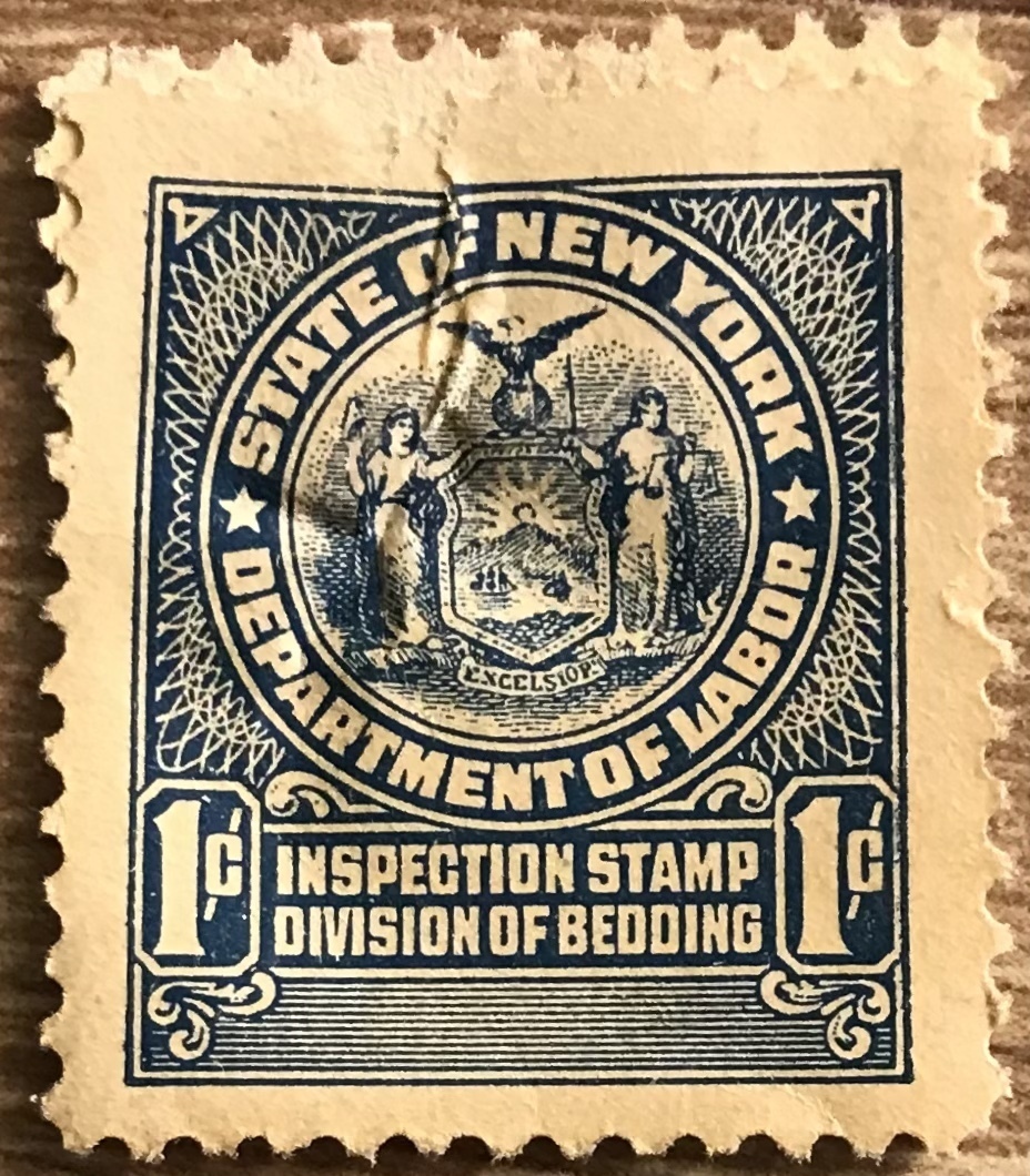 US Mint Thin/Repaired New York Dept of Labor Bedding Stamp L43 | United ...