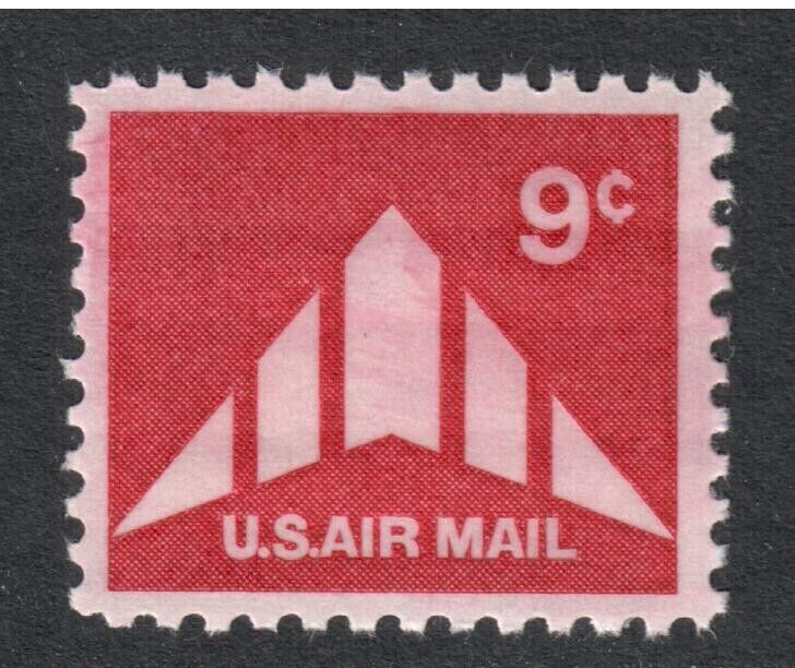 US Airmail # C77 Silhouette of Delta Wing Plane , F-VF OG NH - I ...